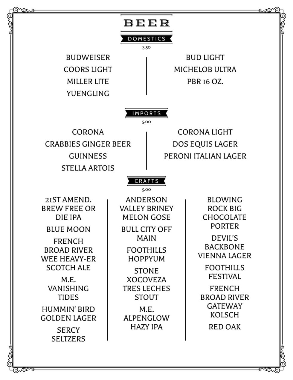 Browse the Sandwich, Entree, Kids' and Drinks Menus at Main & Mill ...