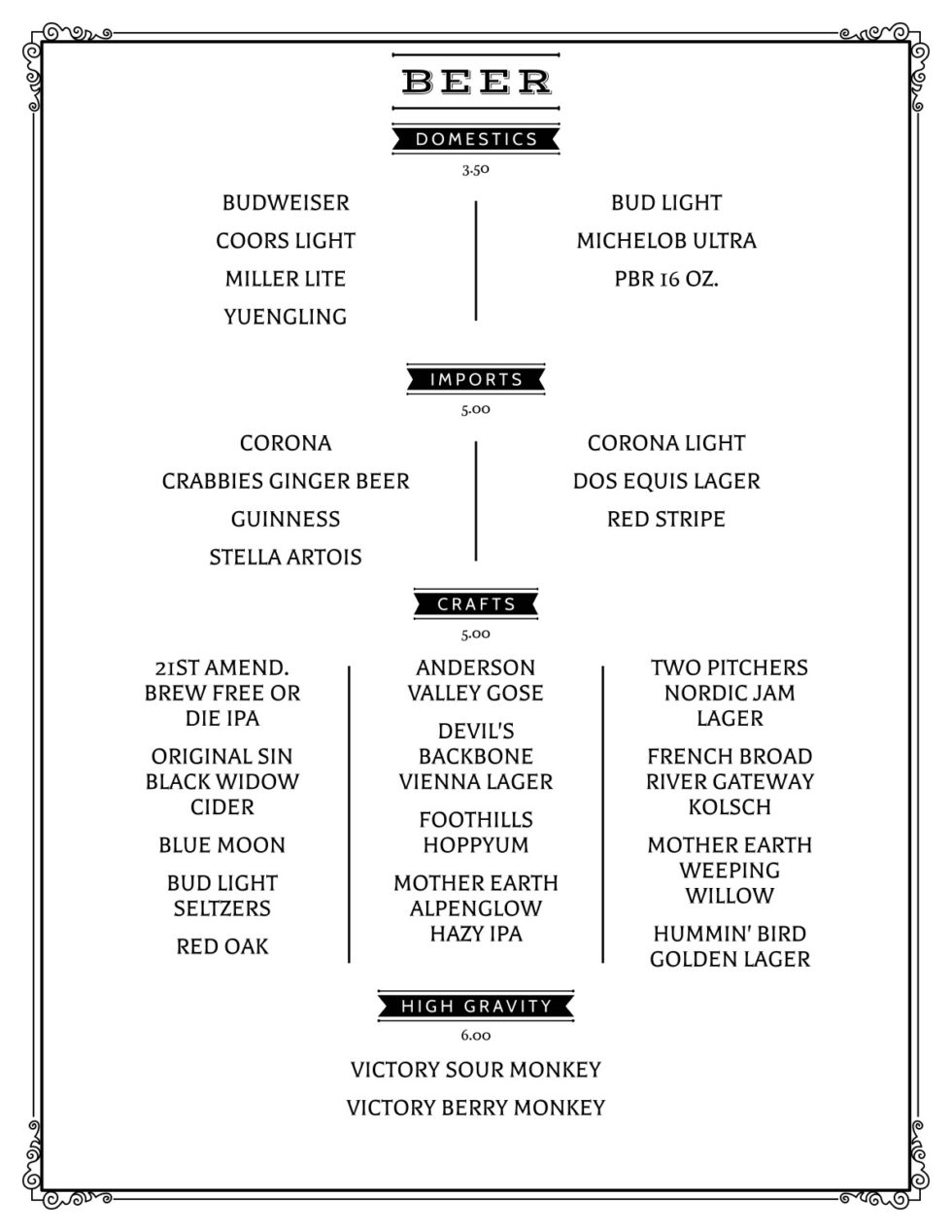 Browse the Sandwich, Entree, Kids' and Drinks Menus at Main & Mill ...