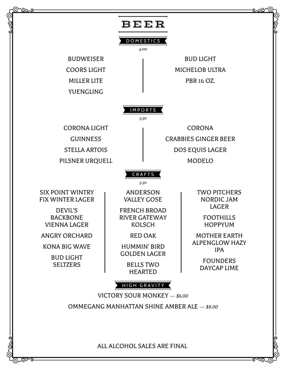 Browse the Sandwich, Entree, Kids' and Drinks Menus at Main & Mill ...